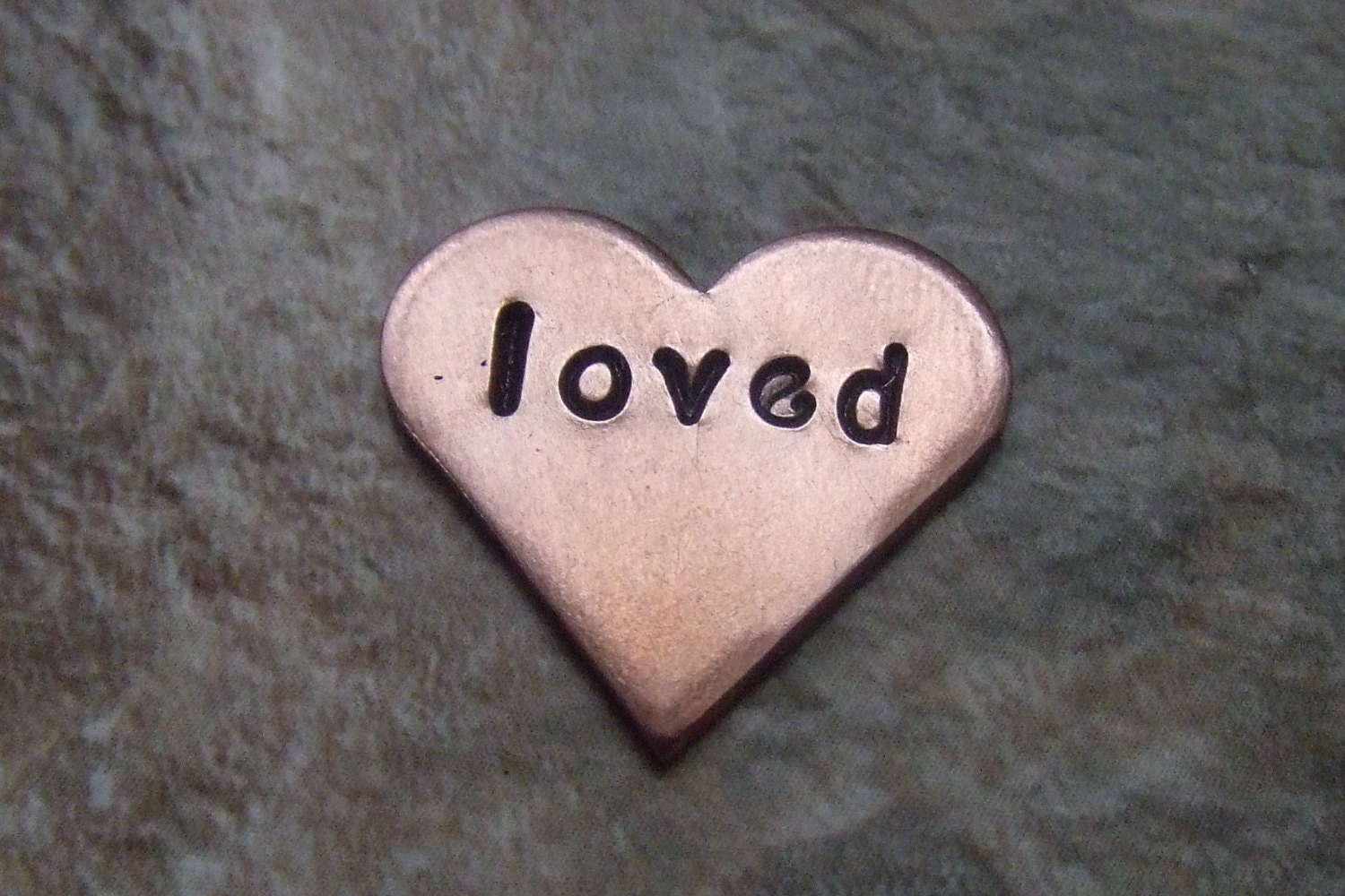 Love Token Heart Token Word of the Year Handstamped Pocket | Etsy