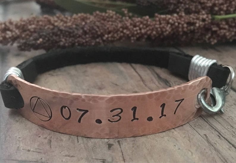 Sobriety Bracelet AA Symbol Bracelet Recovery Bracelet - Etsy