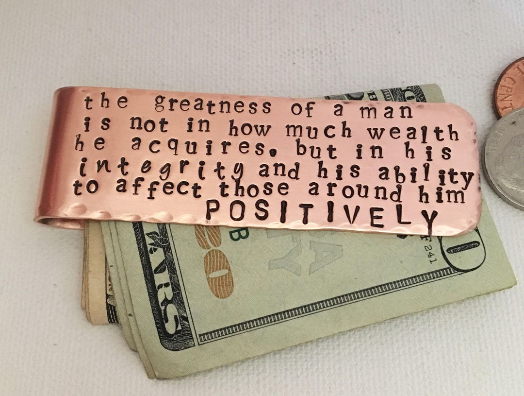 Money Clip, Personalized Money Clip, Quote Money Clip, Gift for Son ...