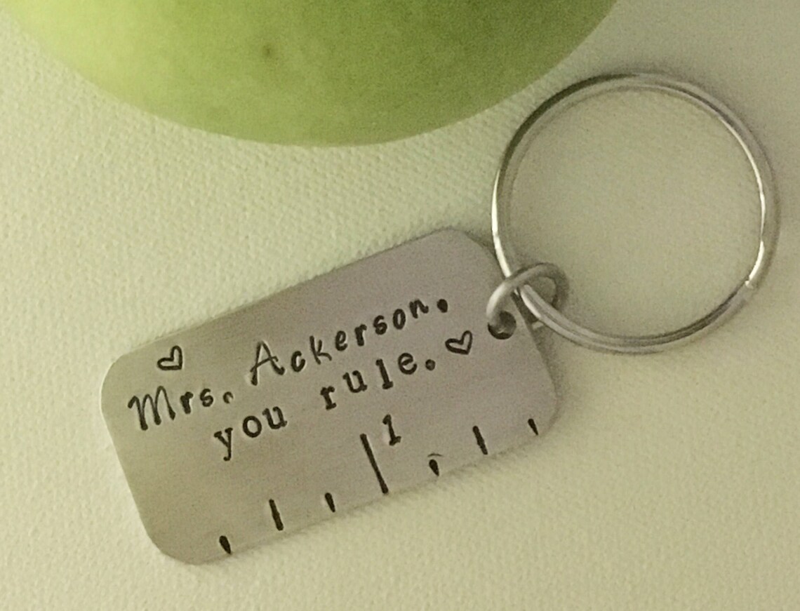 Personalized Teacher Gift Teacher Key Ring Teacher Gift | Etsy