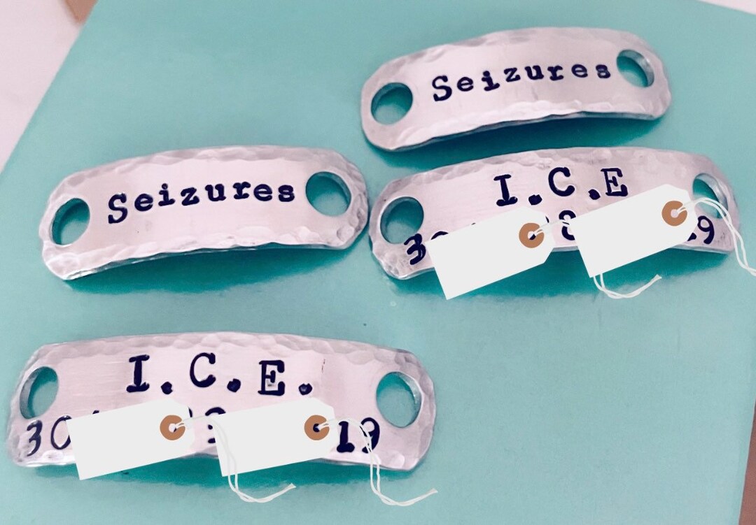 Medical Alert, Shoelace Tags, Personalized Shoe Tags, in Case of ...