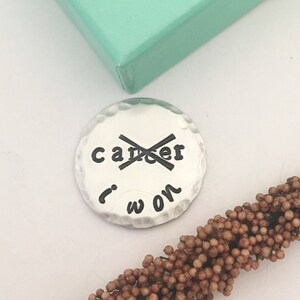 Cancer Milestone Token, I Beat Cancer, Cancer Survivor Gift, Hand ...