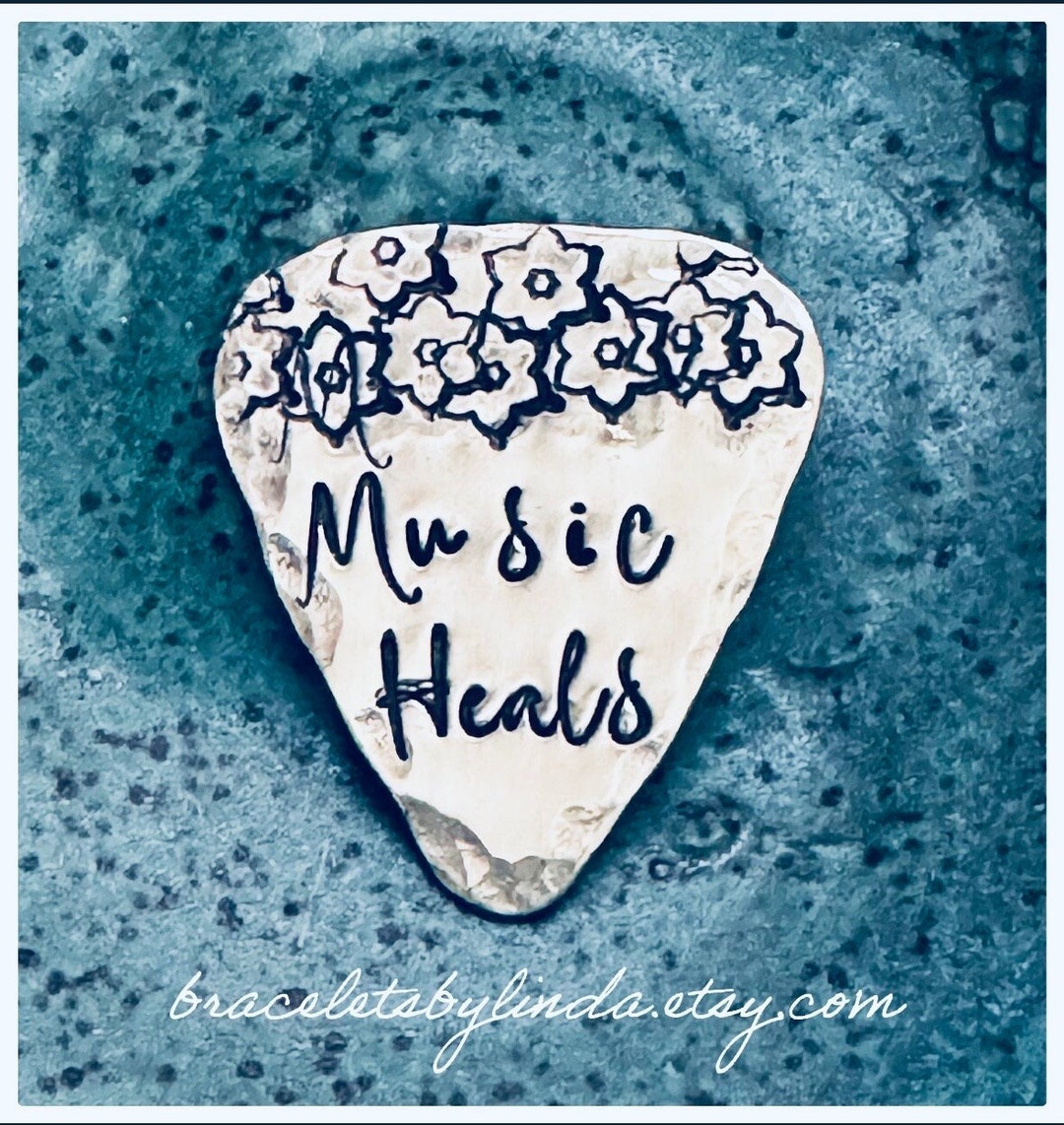 Music Heals, Guitar Pick, Music Therapy, Personalized Guitar Pick ...