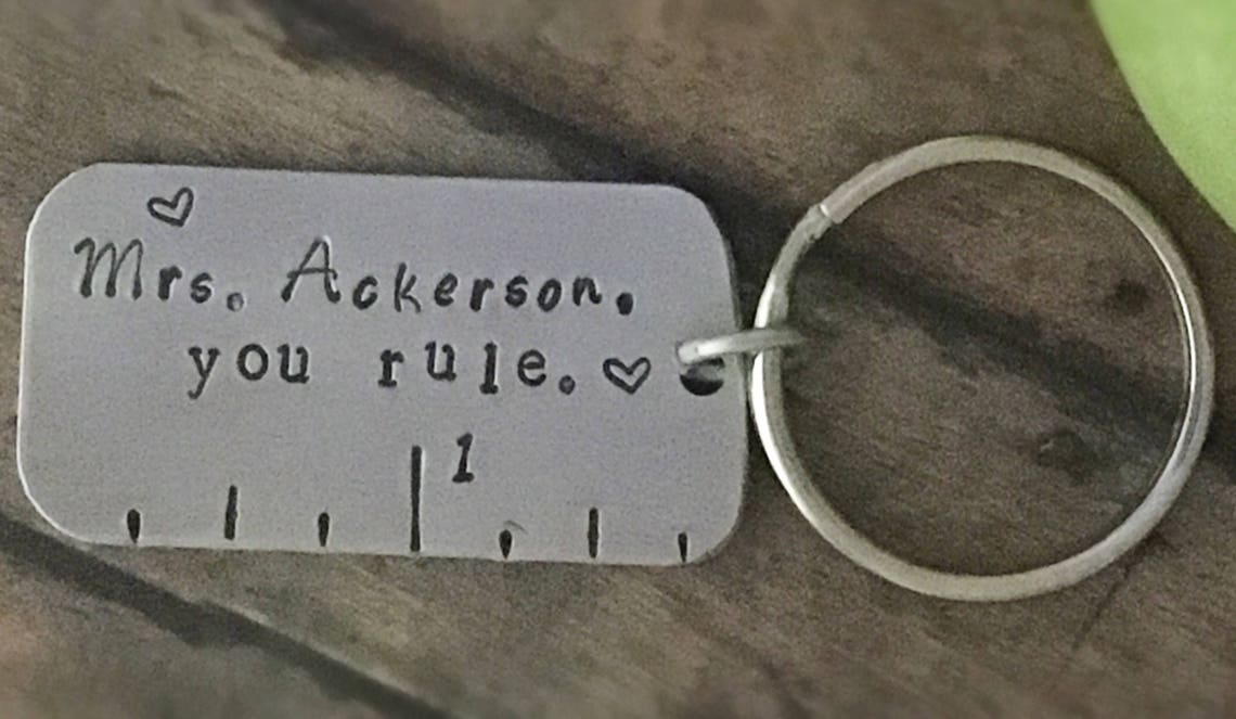 Personalized Teacher Gift Teacher Key Ring Teacher Gift | Etsy
