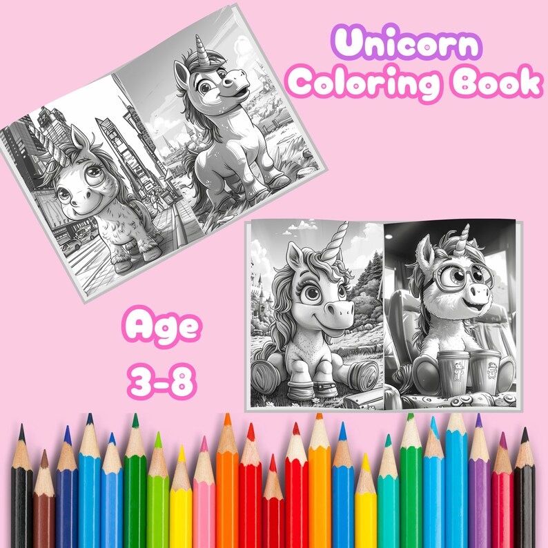Magical Unicorn Coloring Book for Kids, Creative Painting Fun for ...