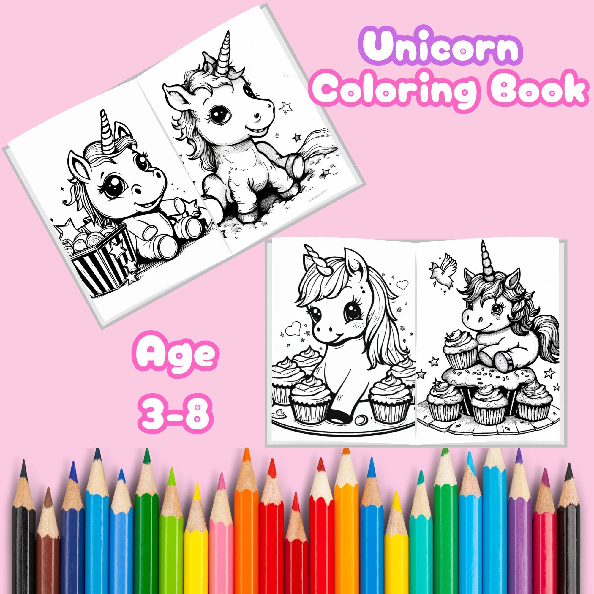 Magical Unicorn Coloring Book for Kids, Creative Painting Fun for ...