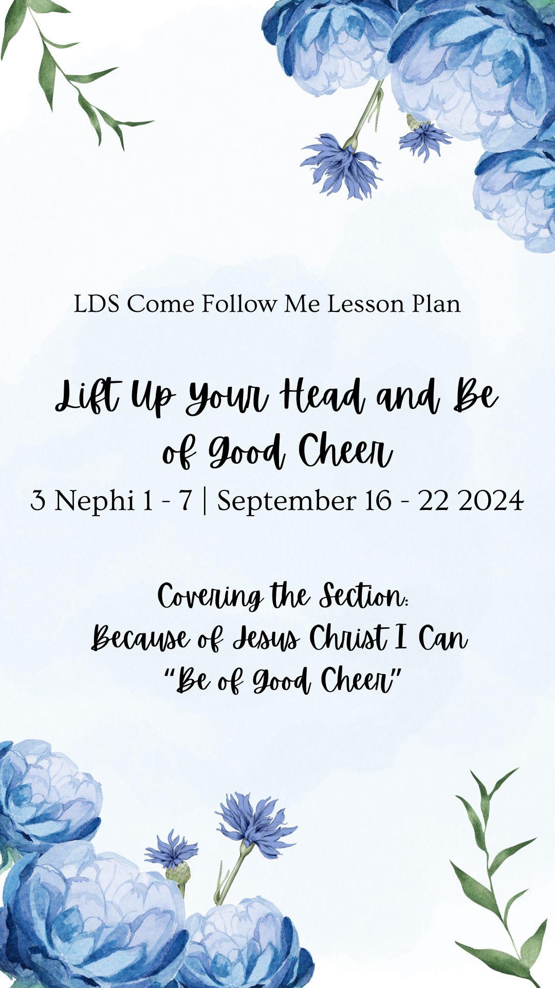 LDS Come Follow Me Lesson Plan September 16-22 - Etsy