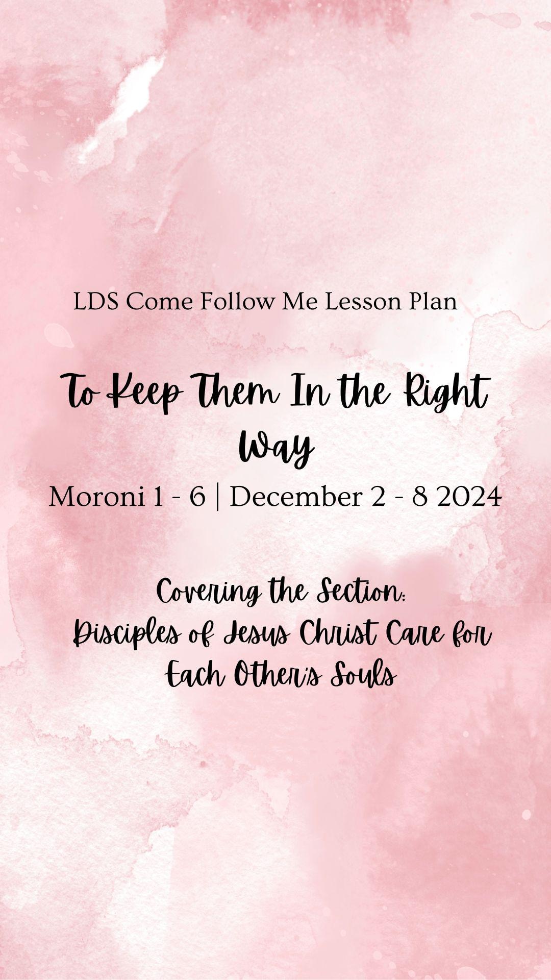 LDS Come Follow Me Plan December 2-8 - Etsy