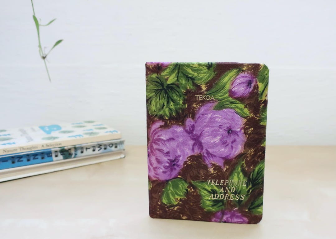 Vintage Tabbed Floral Address Book Tekoa - Etsy