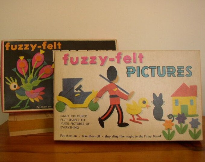 Vintage Fuzzy Felt Play Set Fuzzy Felt Fantasy and Fuzzy Felt Pictures ...