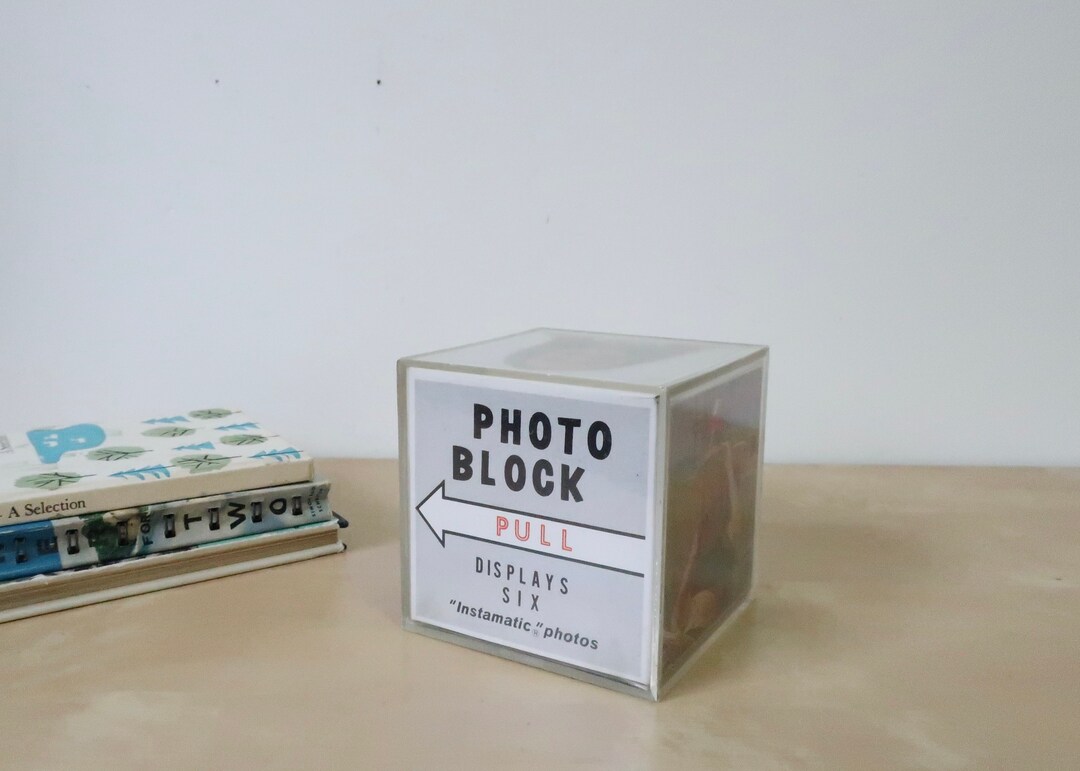 Vintage Clear Acrylic Picture Cube Frame - Etsy