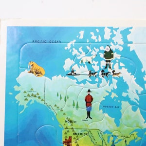 Vintage Picture Map of World Frame Tray Puzzle - Western Publishing ...
