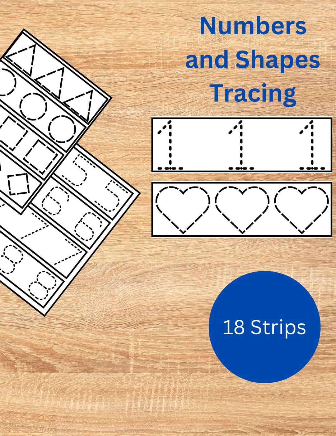 Tracing Shapes and Numbers - Etsy