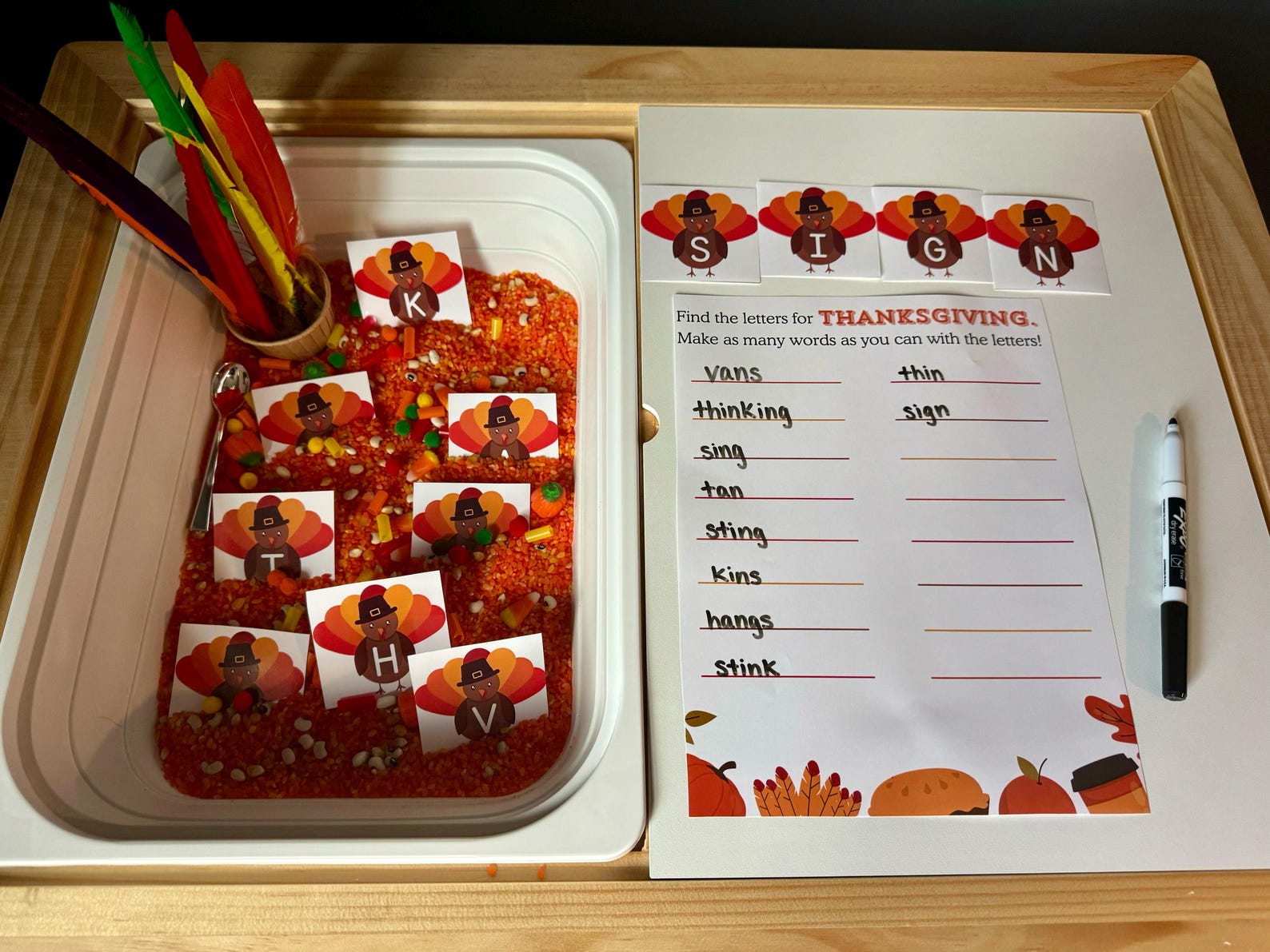Thanksgiving Sensory Bin - Etsy
