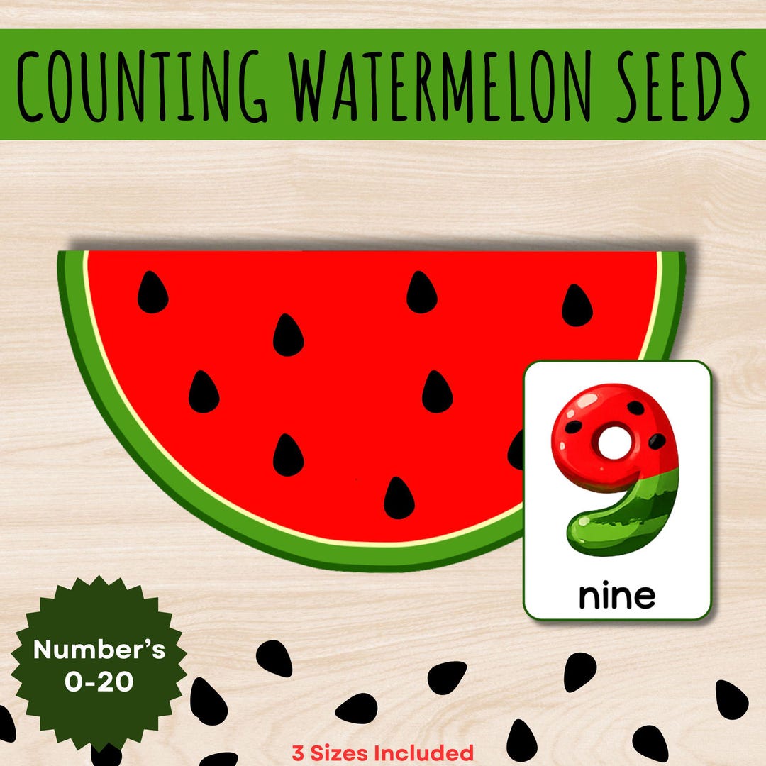 Watermelon Counting Activity 0–20 | Preschool Math Center | Number ...