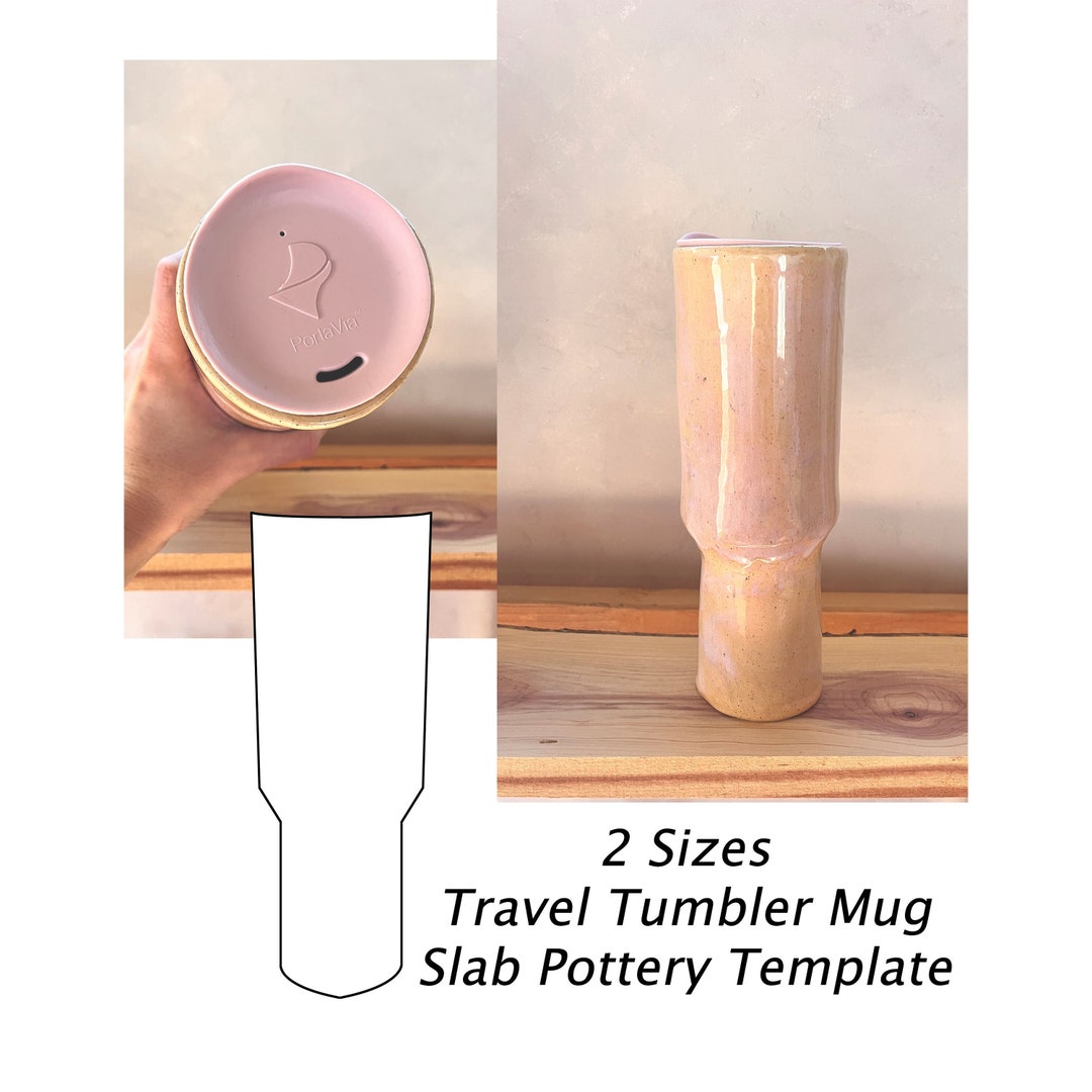 Travel Tumbler Mug Slab Pottery Template - Etsy