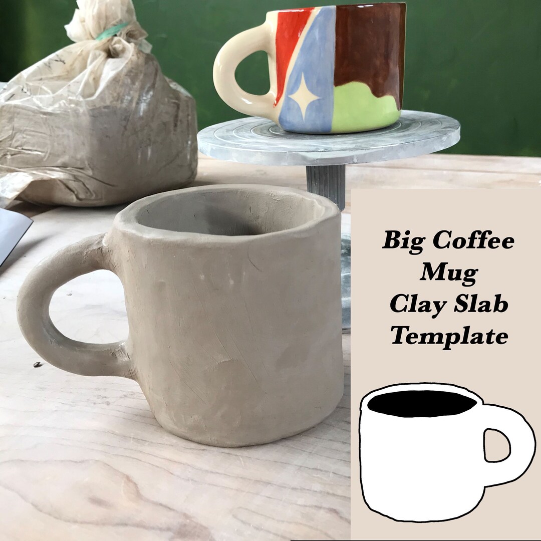 Chunky Coffee Mug Template / Slab Pottery Template - Etsy