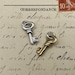 Skeleton Key Necklace Charm - Tiny Skeleton Key Charm - Sterling Silver ...