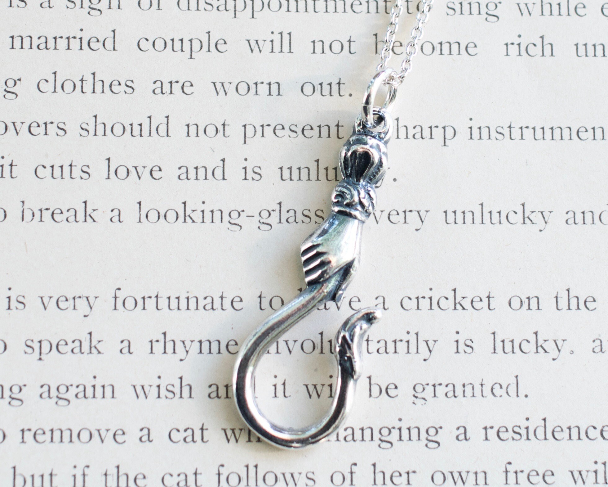 Jewelry Hook - Figural Hand Holding Serpent Hook - Snake Hook ...