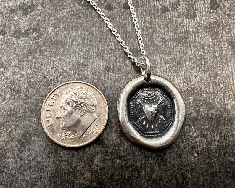 Bleeding Heart Wax Seal Necklace Meaningful Wax Seal Jewelry - Etsy