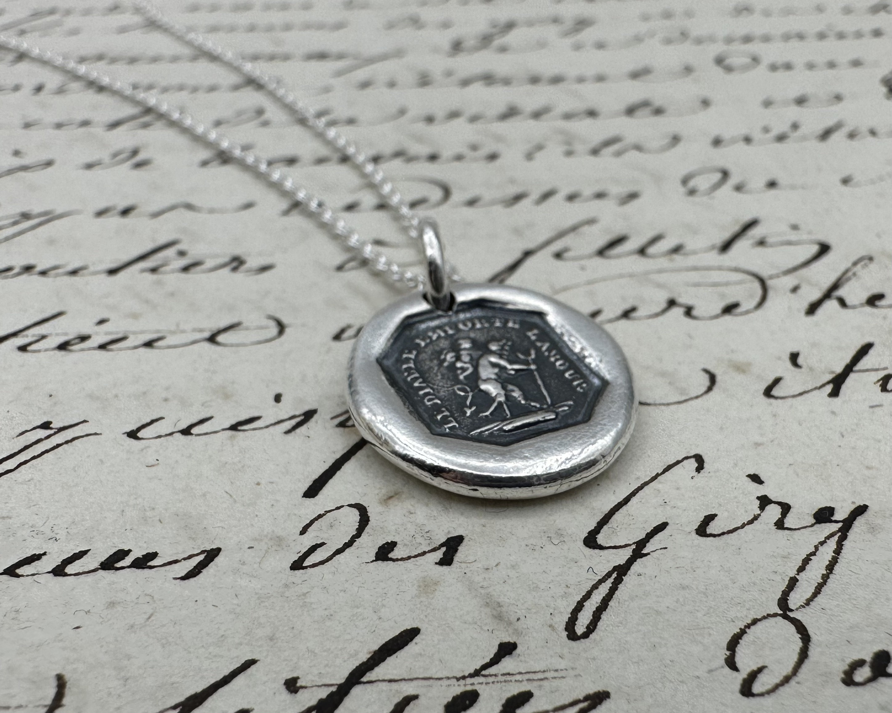Devil Wax Seal Necklace Pendant - the Devil With Love - Le Diable ...