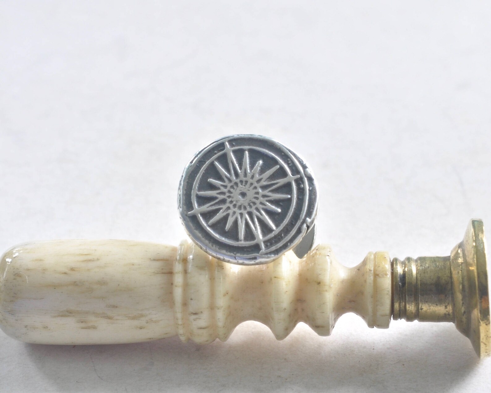 Compass Rose Tie Tack Pin - Sterling Silver Compass Wax Seal Tie Tack ...