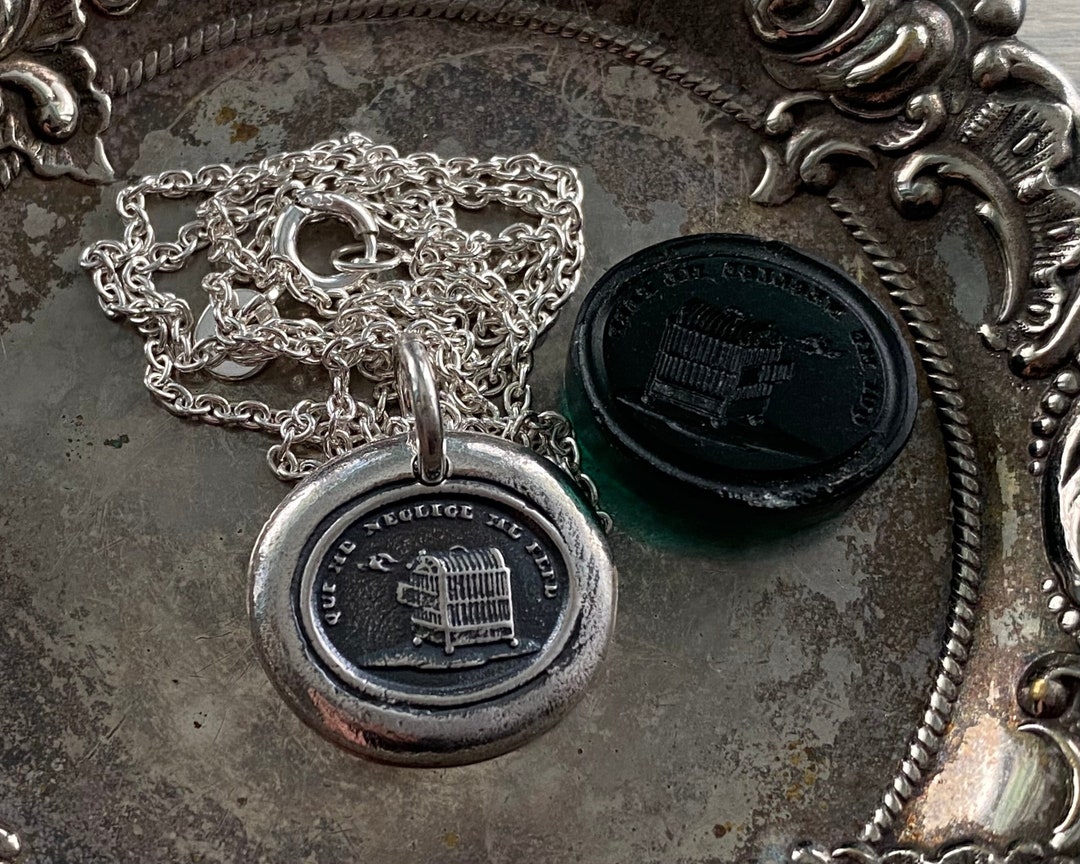 Bird Cage Wax Seal Necklace - Bird Flying From Cage Pendant - Neglect ...