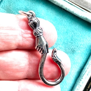 Jewelry Hook - Figural Hand Holding Serpent Hook - Snake Hook ...