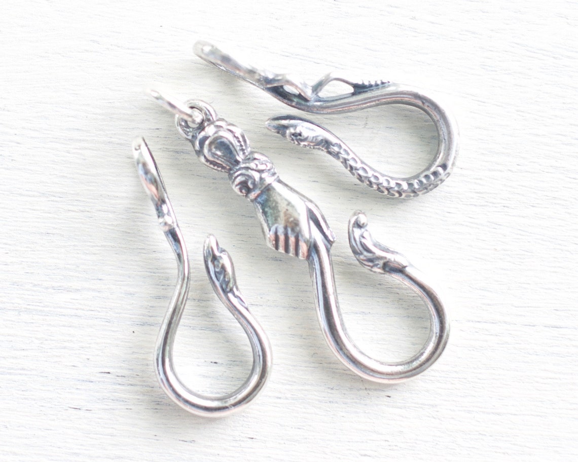 Jewelry hook silver or gold serpent hook snake hook | Etsy