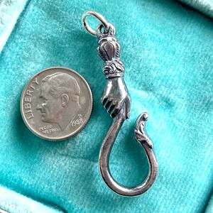 Jewelry Hook - Figural Hand Holding Serpent Hook - Snake Hook ...