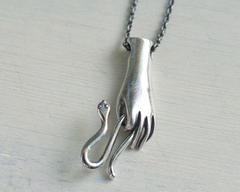 Hand Charm Hand Holding a Snake Charm Catcher Figural Left - Etsy