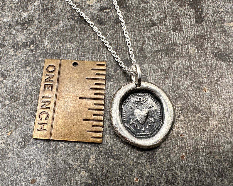 Bleeding Heart Wax Seal Necklace Meaningful Wax Seal Jewelry - Etsy