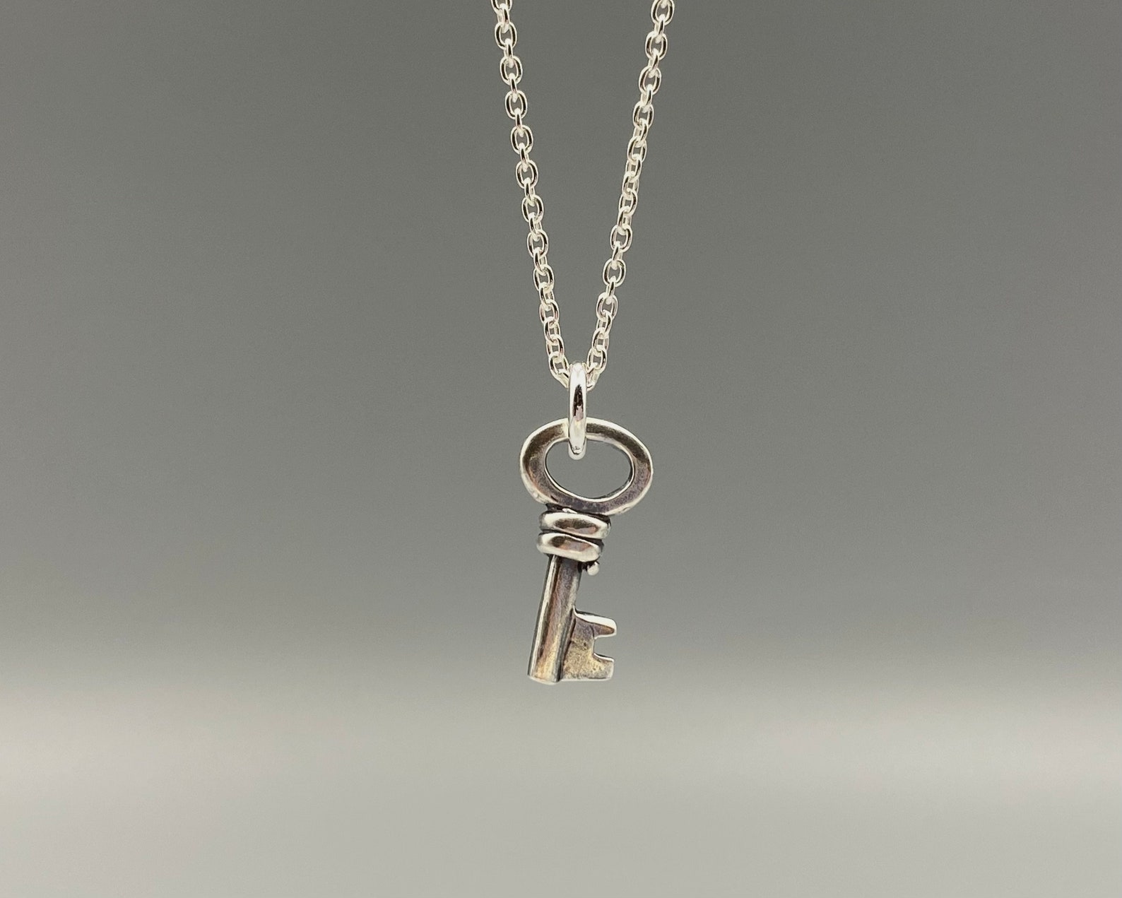 Skeleton Key Necklace Charm Tiny Skeleton Key Charm - Etsy