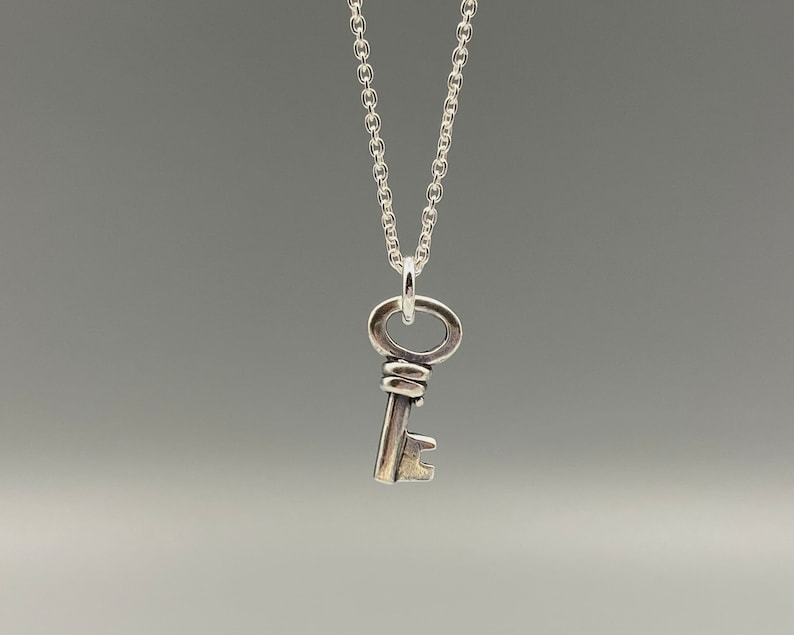 Skeleton Key Necklace Charm Tiny Skeleton Key Charm - Etsy