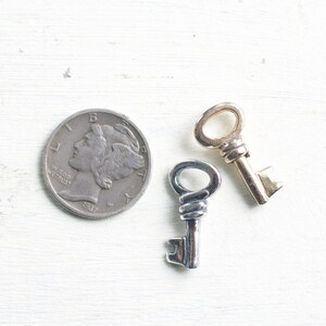 Skeleton Key Necklace Charm Tiny Skeleton Key Charm | Etsy