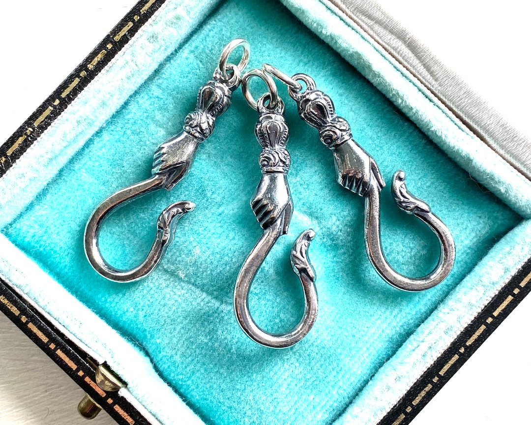 Jewelry Hook - Figural Hand Holding Serpent Hook - Snake Hook ...