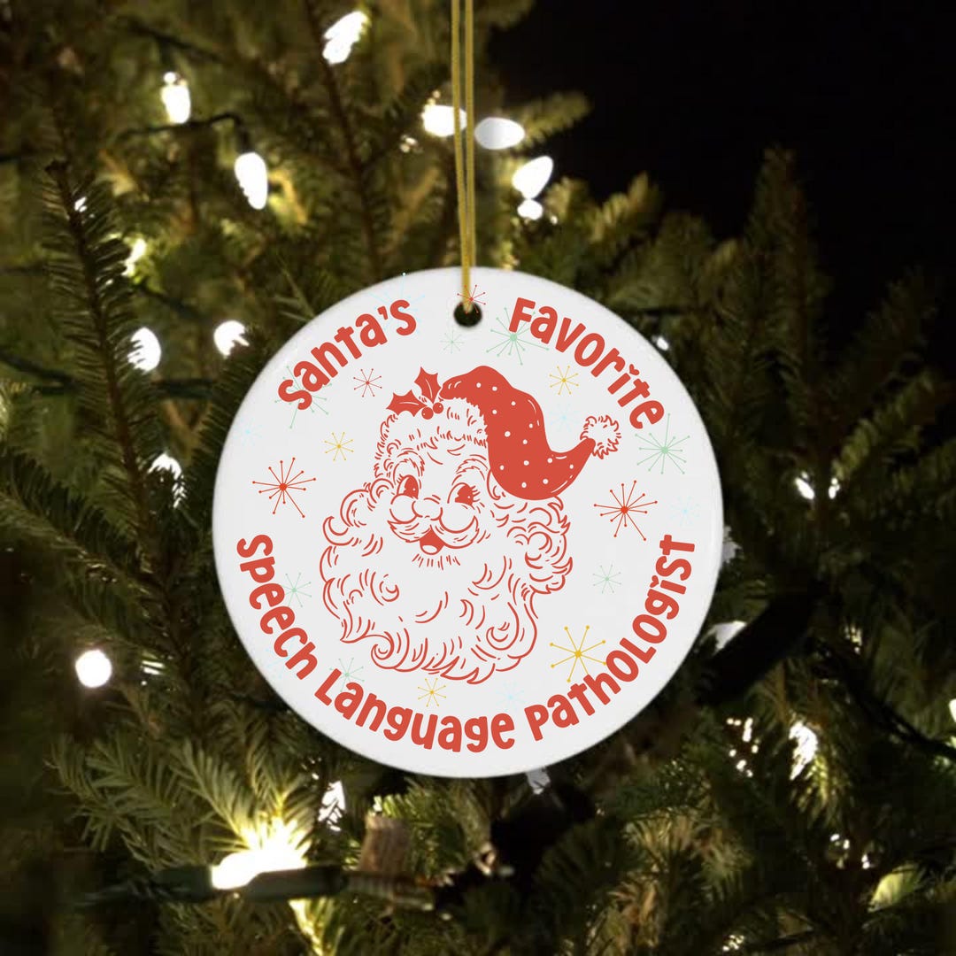 Santa's Favorite Speech Language Pathologist Ornament, SLP Gift ...