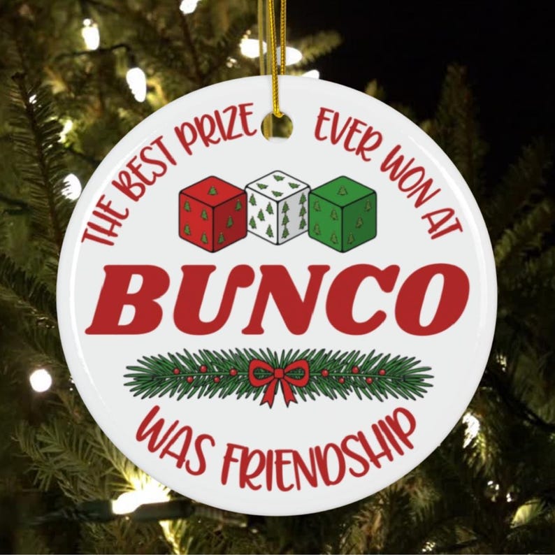 Bunco Friendship Ornament Game Night Ornament, Bunco Group, Home Decor ...