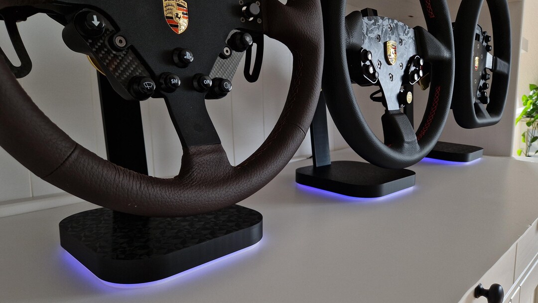 LED Sim Racing Wheel Stand Steering Wheel Mount Fanatec Simucube Moza ...