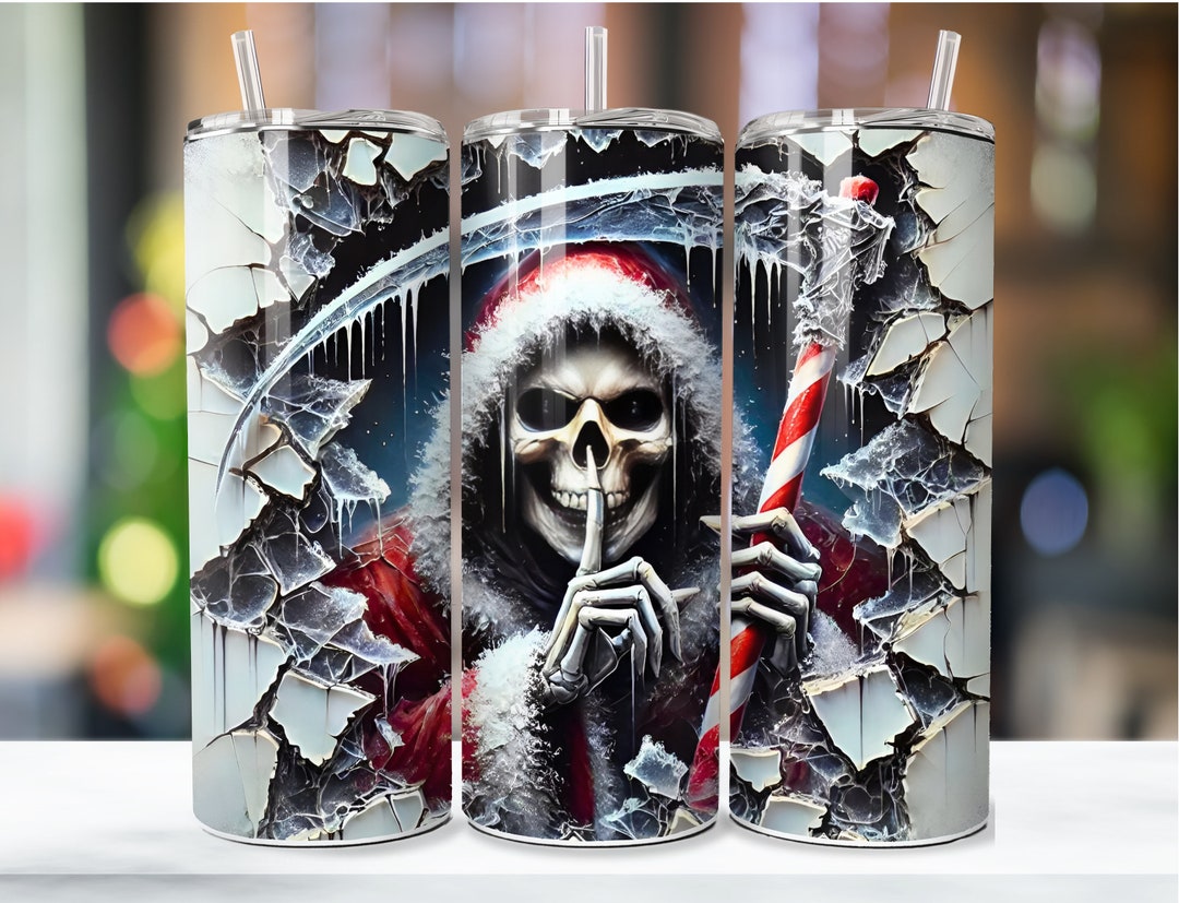 Spooky Christmas Grim Reaper Tumbler Wrap (digital Download) - Etsy