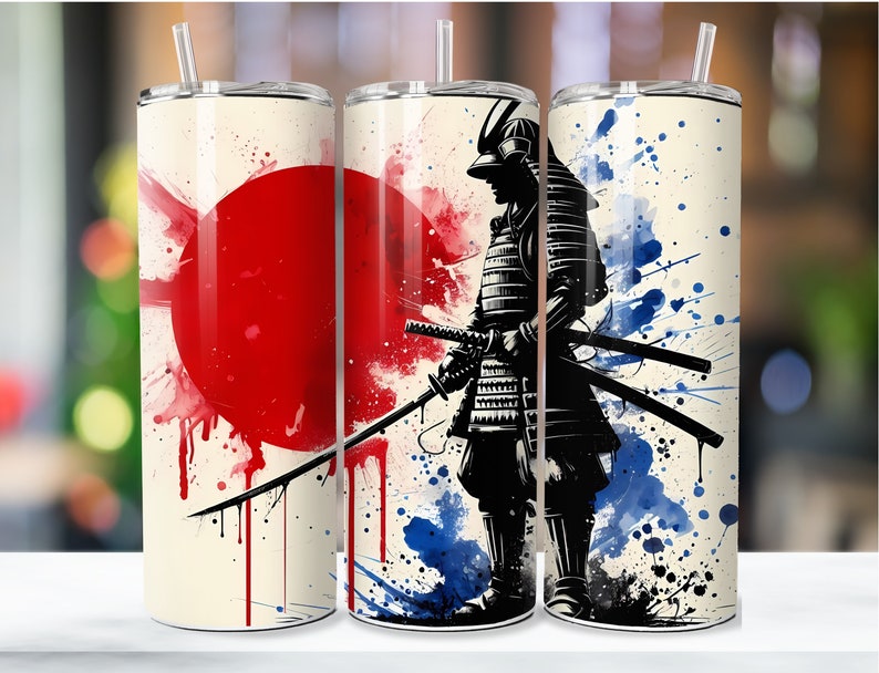 Japanese Samurai Tumbler Wrap - Iconic Warrior Tumbler Desugn ...