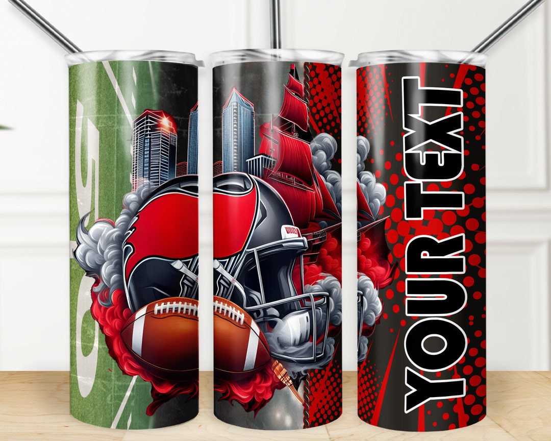 Add Your Text 20 Oz Skinny Tumbler Wrap, American Football Helmet PNG ...