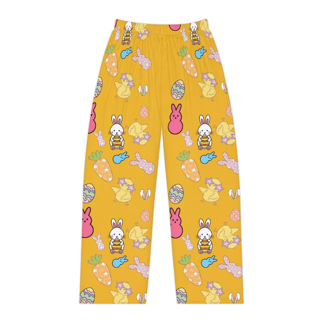 Easter Women's Pajama Pants, Bunny Pattern Sleepwear, Spring Pjs, Cute ...