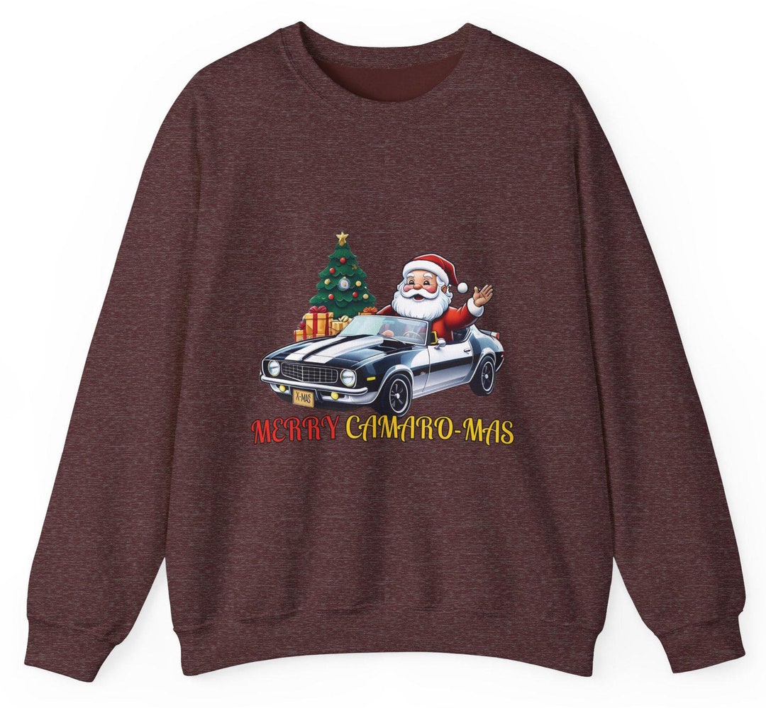 Merry Camaro-mas Vintage 1970 Chevy Christmas Sweatshirt | Santa ...