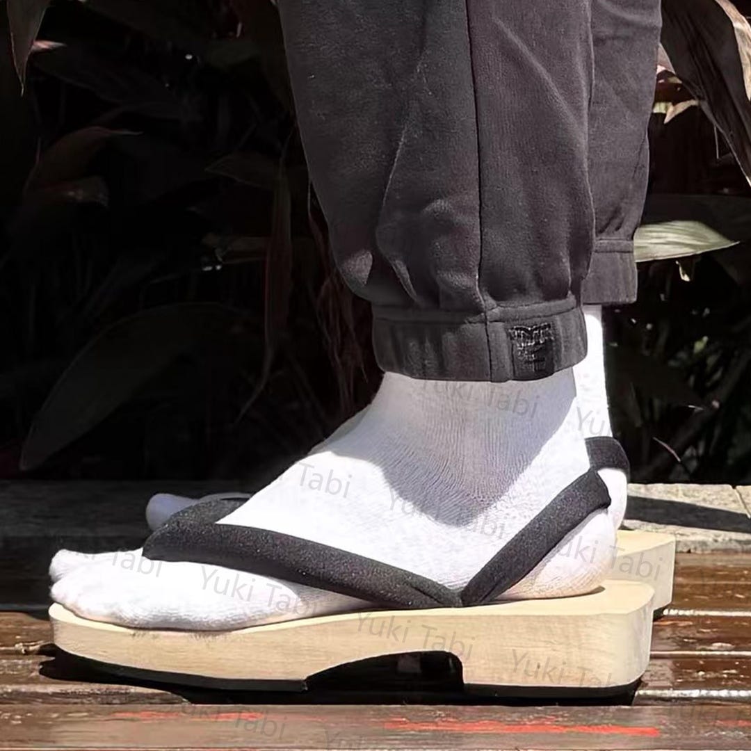 Men's Japanese Geta Sandals – Anti-slip Traditional Wooden Flip Flops ...