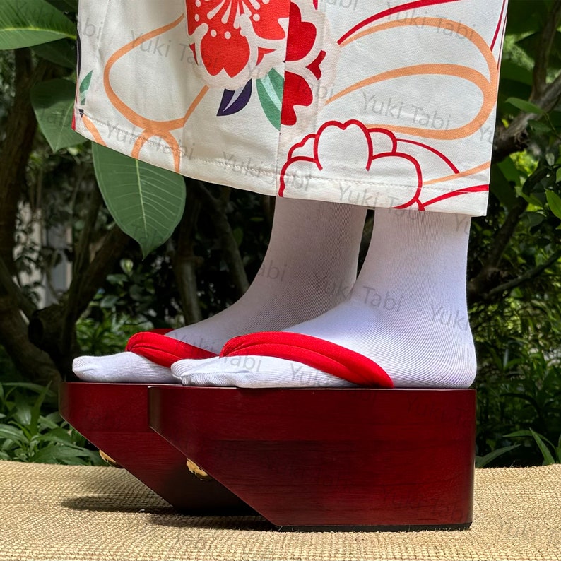 Japanese Kimono Sandals, Japanese Wooden Clogs, Oiran Geta, Kimono Geta , Zori Sandals, Tabi ...