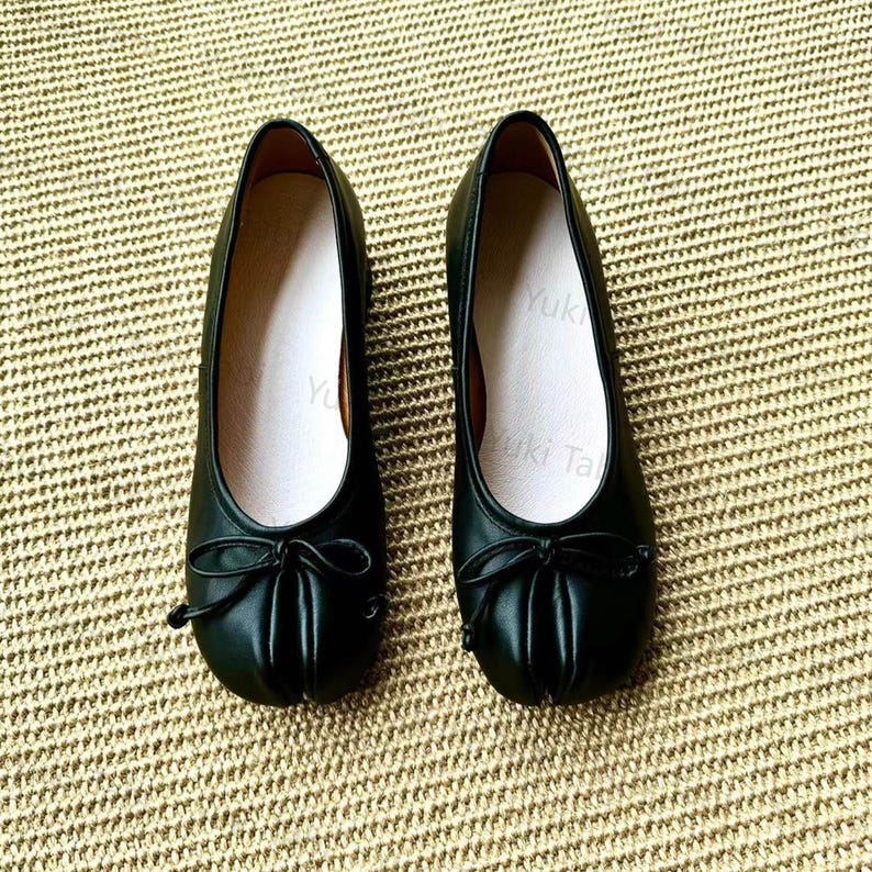 Cowhide Split Toe Ballet Flats Sandals 3.5 CM Heel - Etsy