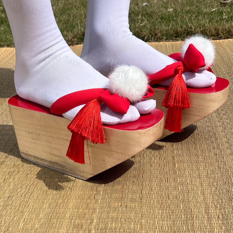 Japanese Kimono Geta, Oiran Geta, Kimono Geta , Zori Sandals, Tabi ...