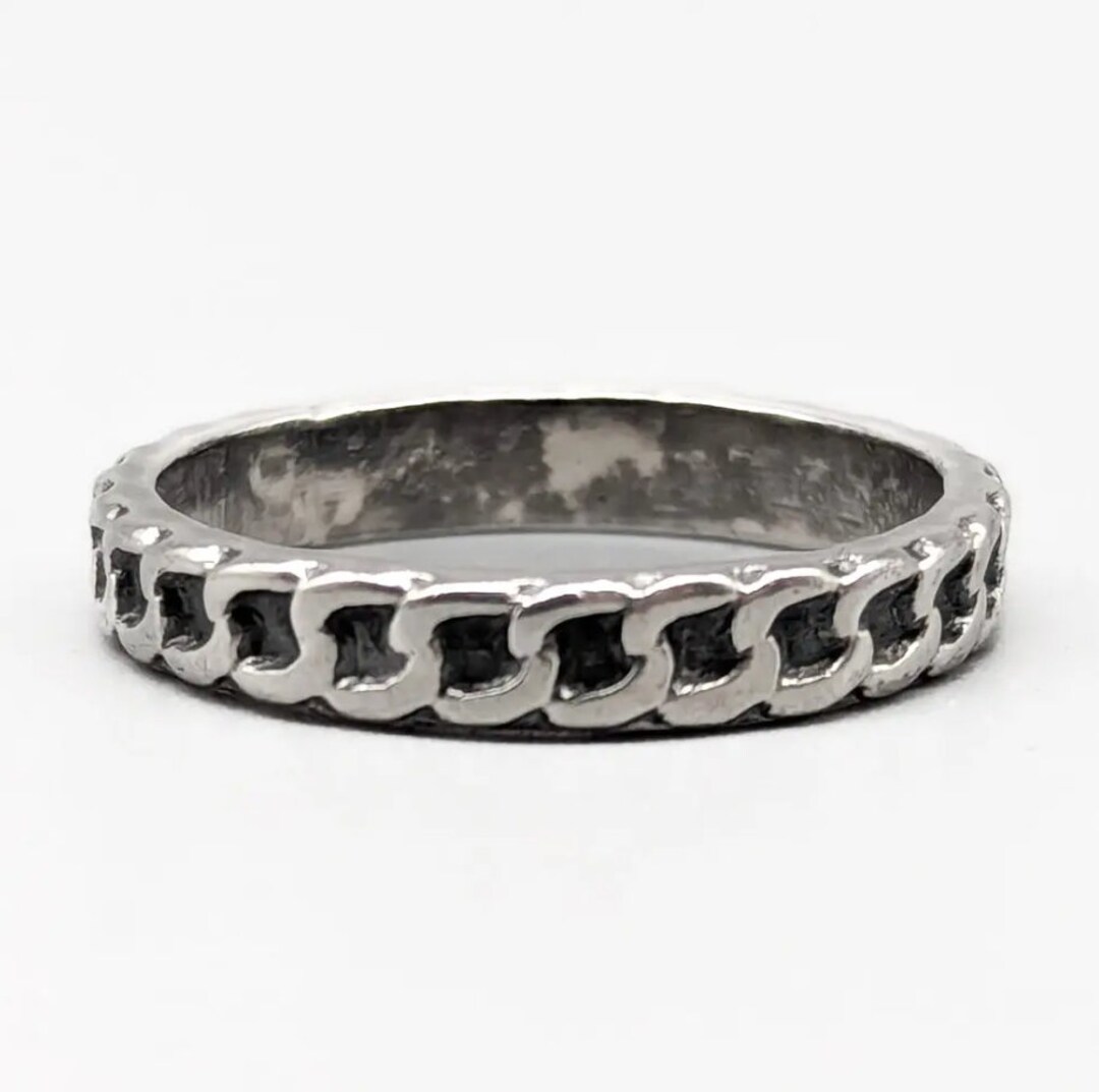 PATTERNED SILVER RING - Etsy