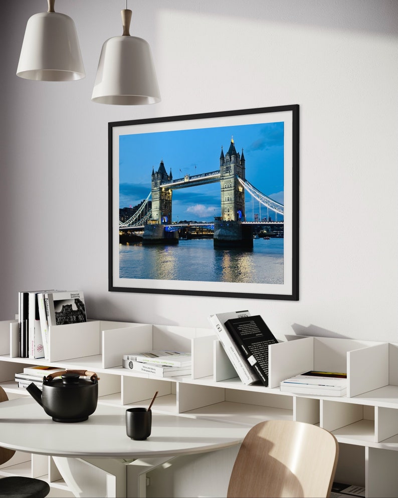 Tower Bridge London, Poster Architecture Wall Art, Framed Print, Travel ...